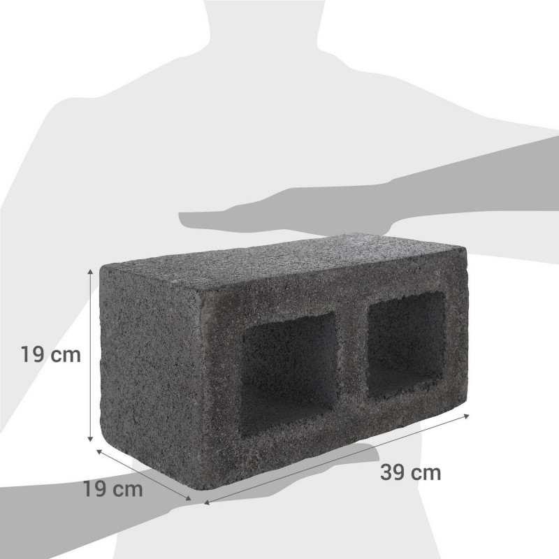 BLOQUE LISO 19 X 19 X 39 STANDARD